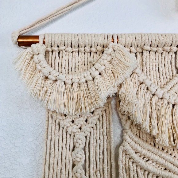 Wall Decor | Handmade Macrame Wallhanging On Copper Rod | Poshmark